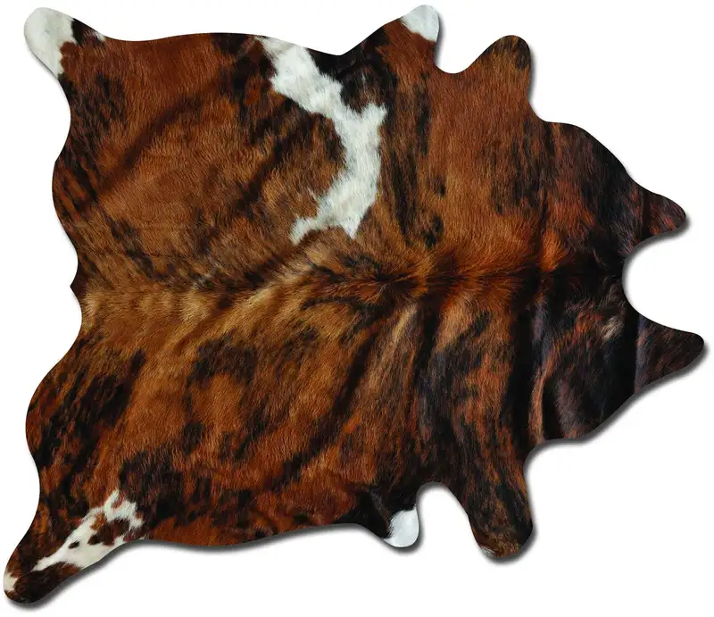 Classic and Brindle Cowhide - Rug - 6' X 7' - Brown, Black | RayneCraft.com